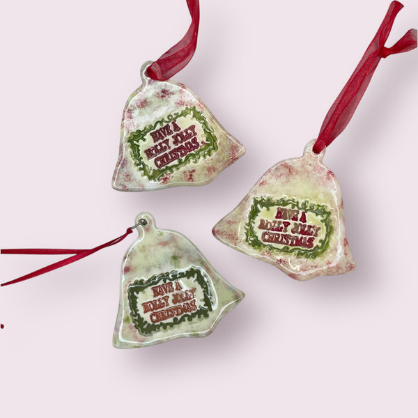 Decorative pottery hangings 'Christmas Bells' - Christina Rutherford ...