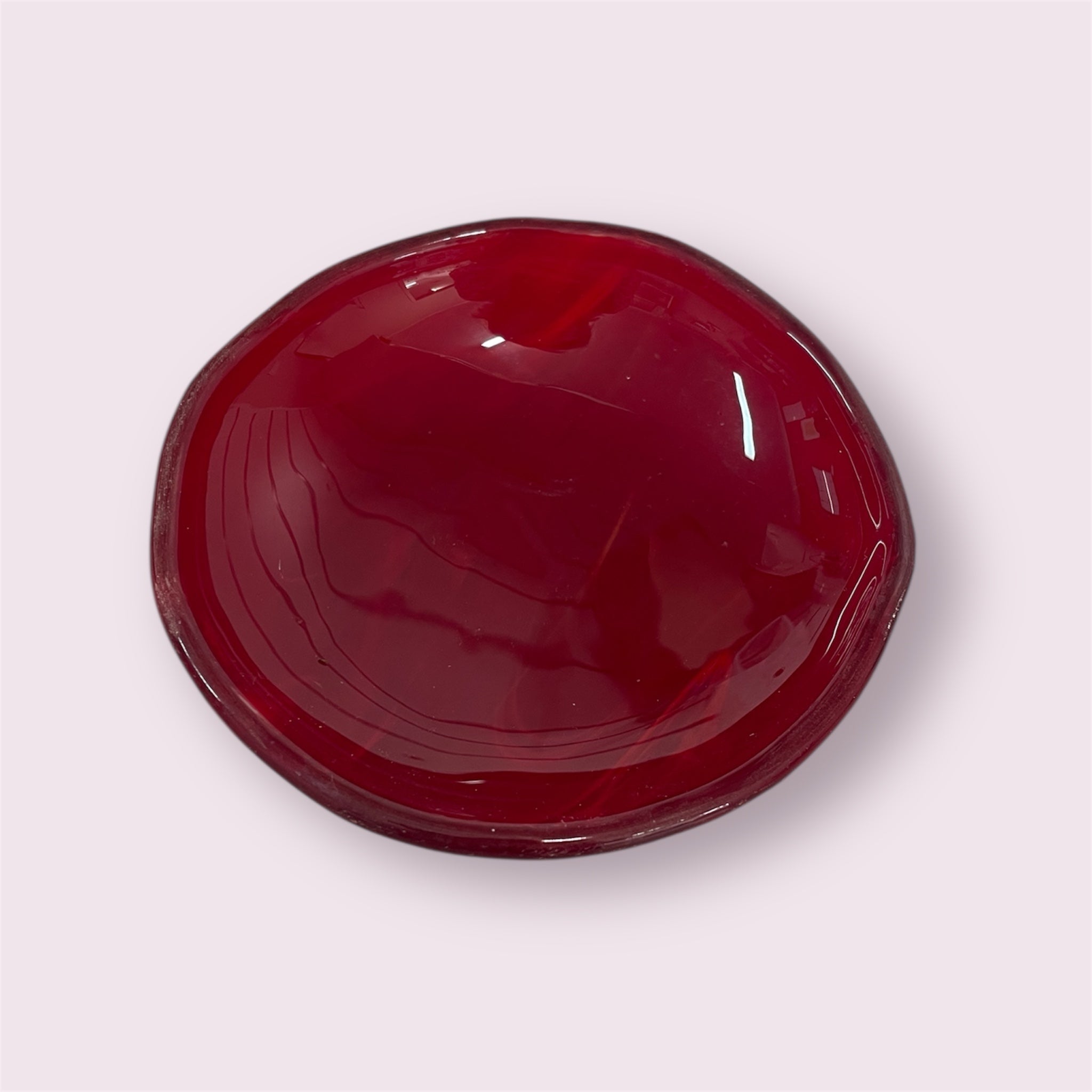Red glass dish - Paul Burgham – Percy's Place